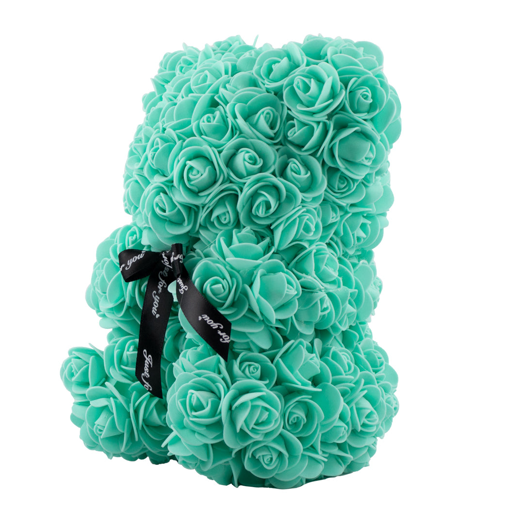 Oso de Rosas Color Aqua